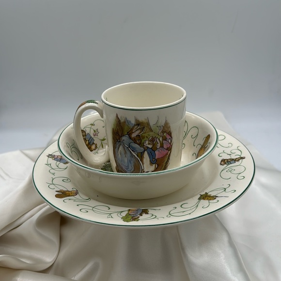 Wedgwood | Dining | Wedgwood Peter Rabbit Childs 3 Piece Set | Poshmark